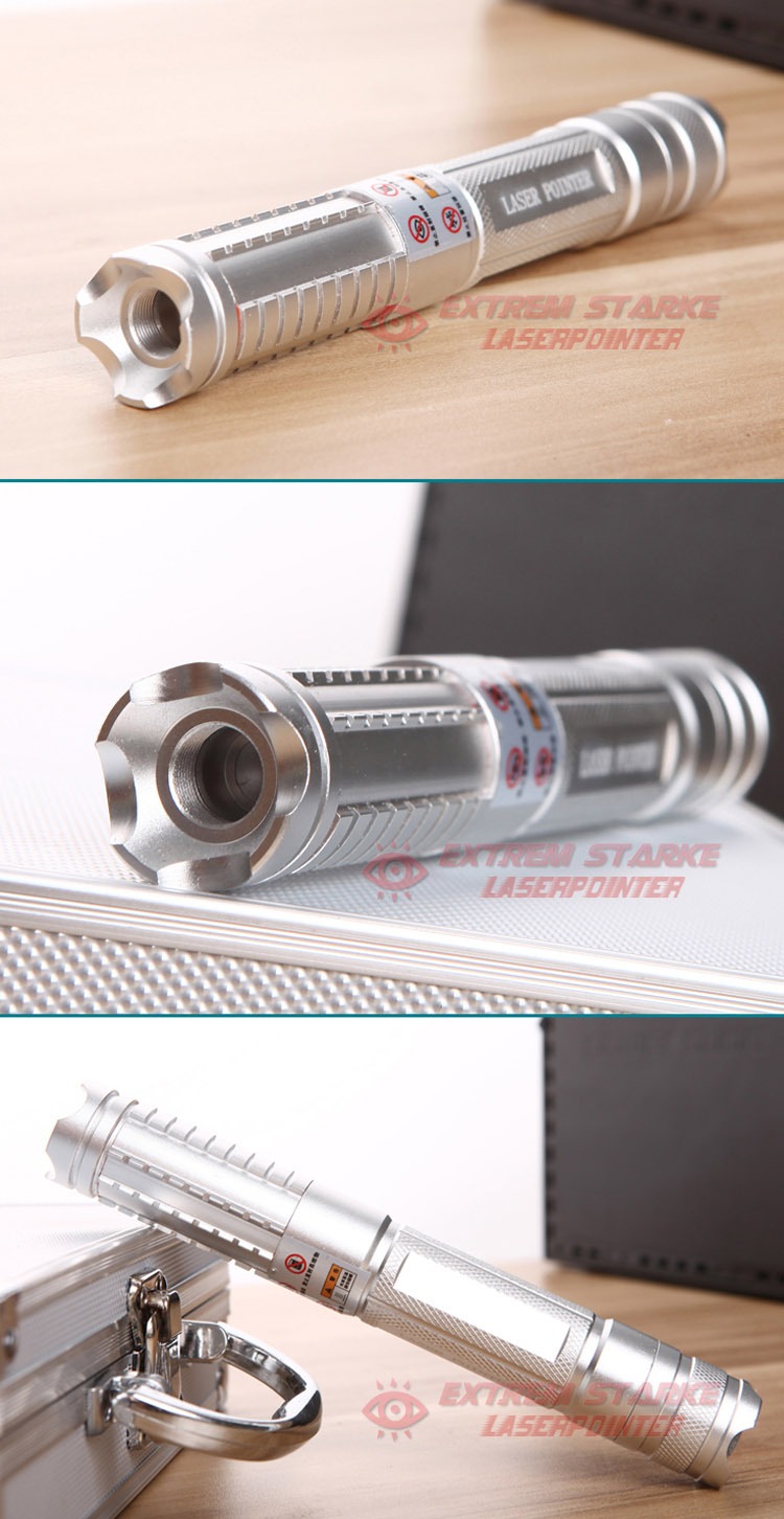 10000mW Laserpointer Blau (Silber Edition) - Extrem Starke Laserpointer